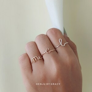 M Initial Ring in Gold / Gold M Ring / Personalized Initial / Letter ...