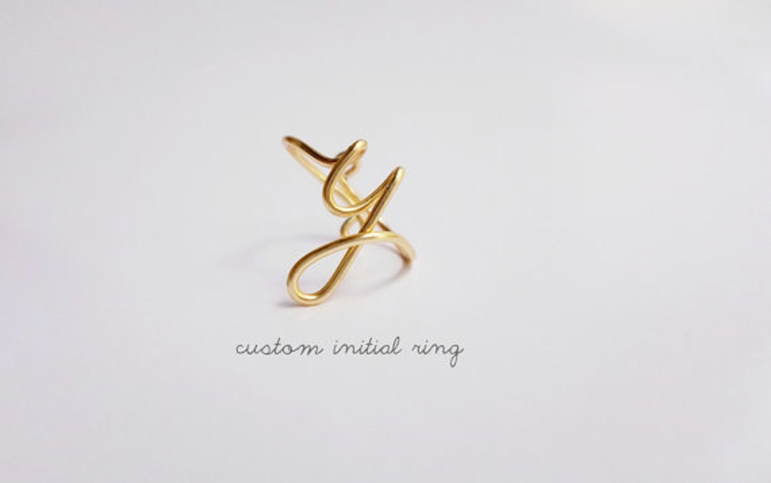 M Initial Ring in Gold / Gold M Ring / Personalized Initial / - Etsy