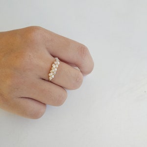 Gemstone Bubble Ring Adjustable / Wire Wrapped Cat's Eyel Ring / Multi ...