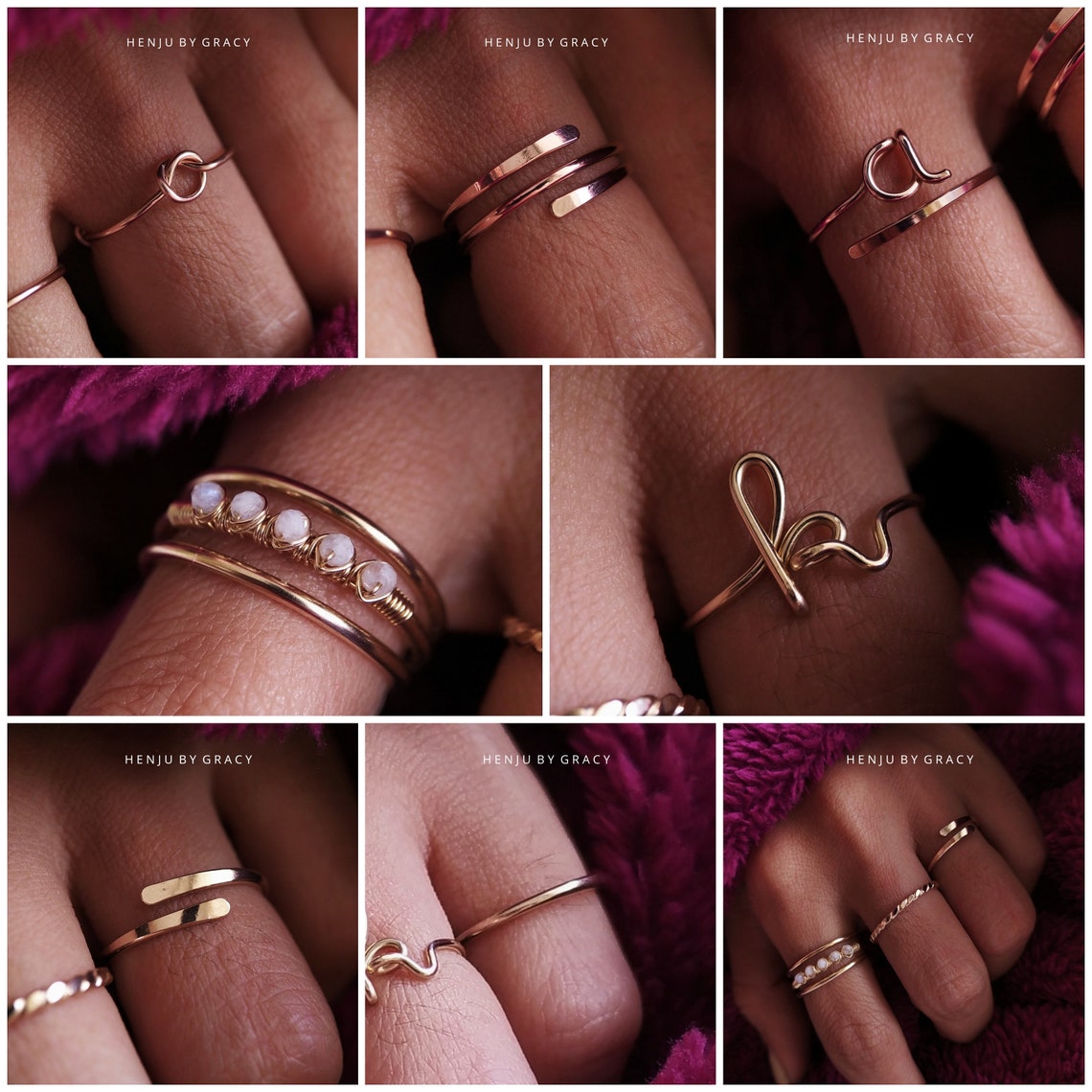 Gold Initial Ring / Gold K Ring / Personalized Initial / | Etsy