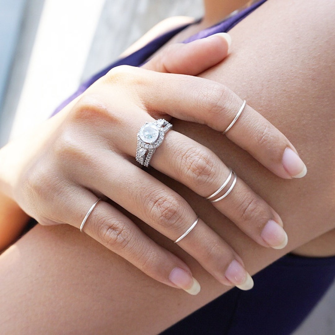 Silver Knuckle Rings / Gold / Above Knuckle Ring / Silver Plated / Gold ...