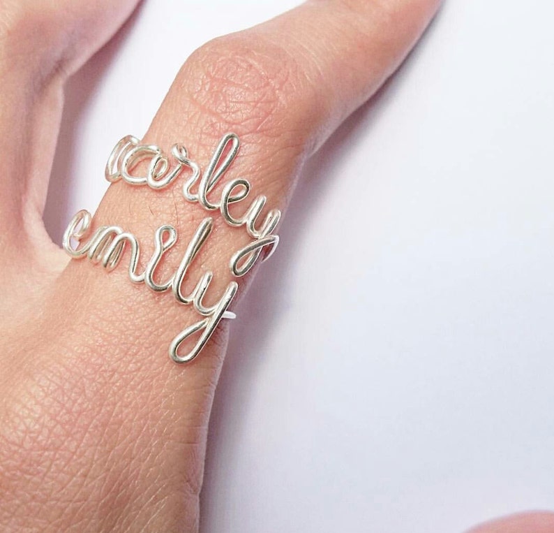 Name Ring / Name Ring Sterling Silver / Simple Silver Ring / | Etsy