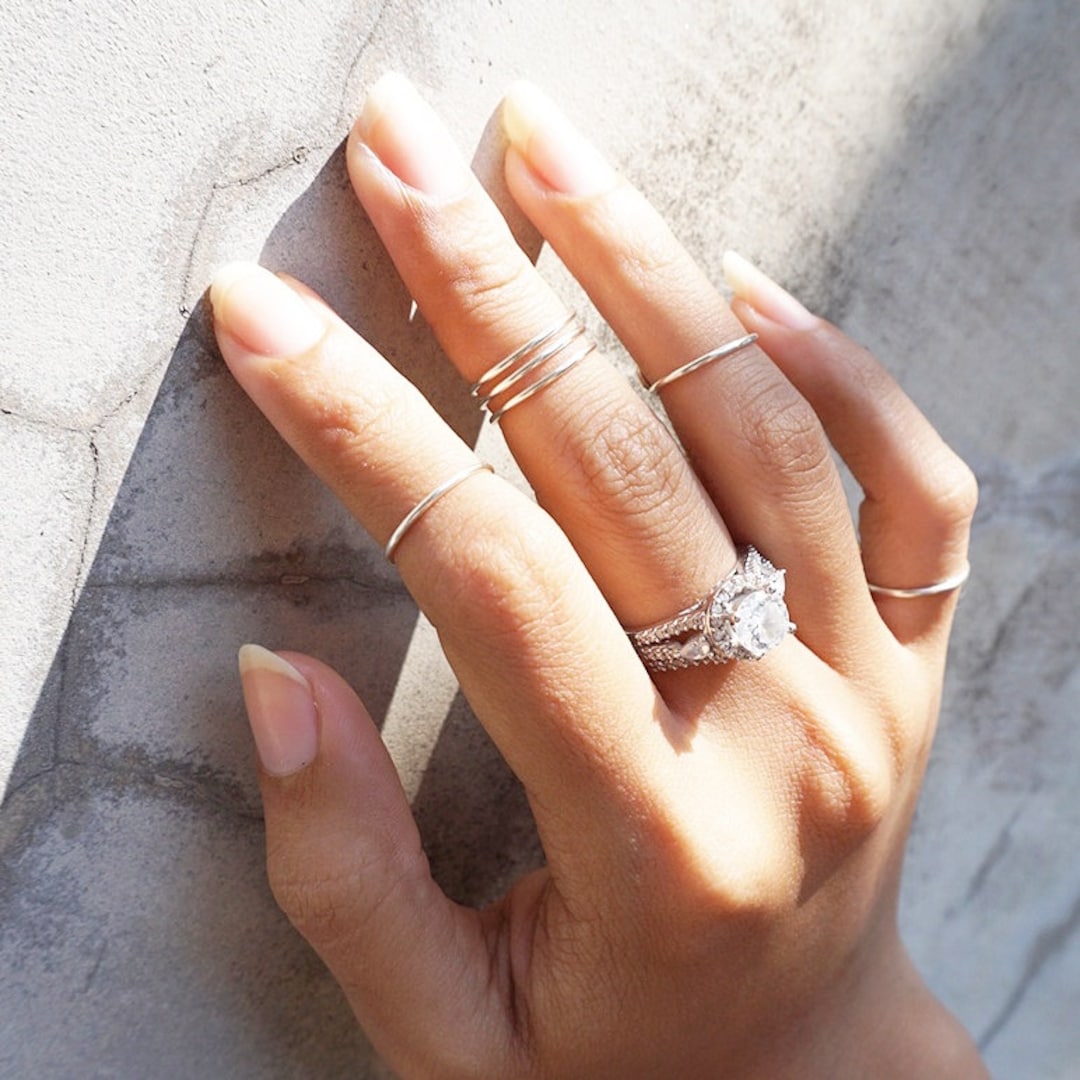 Classic Midi Rings , Basic Knuckle Rings , Boho Rings , Silver Midi ...