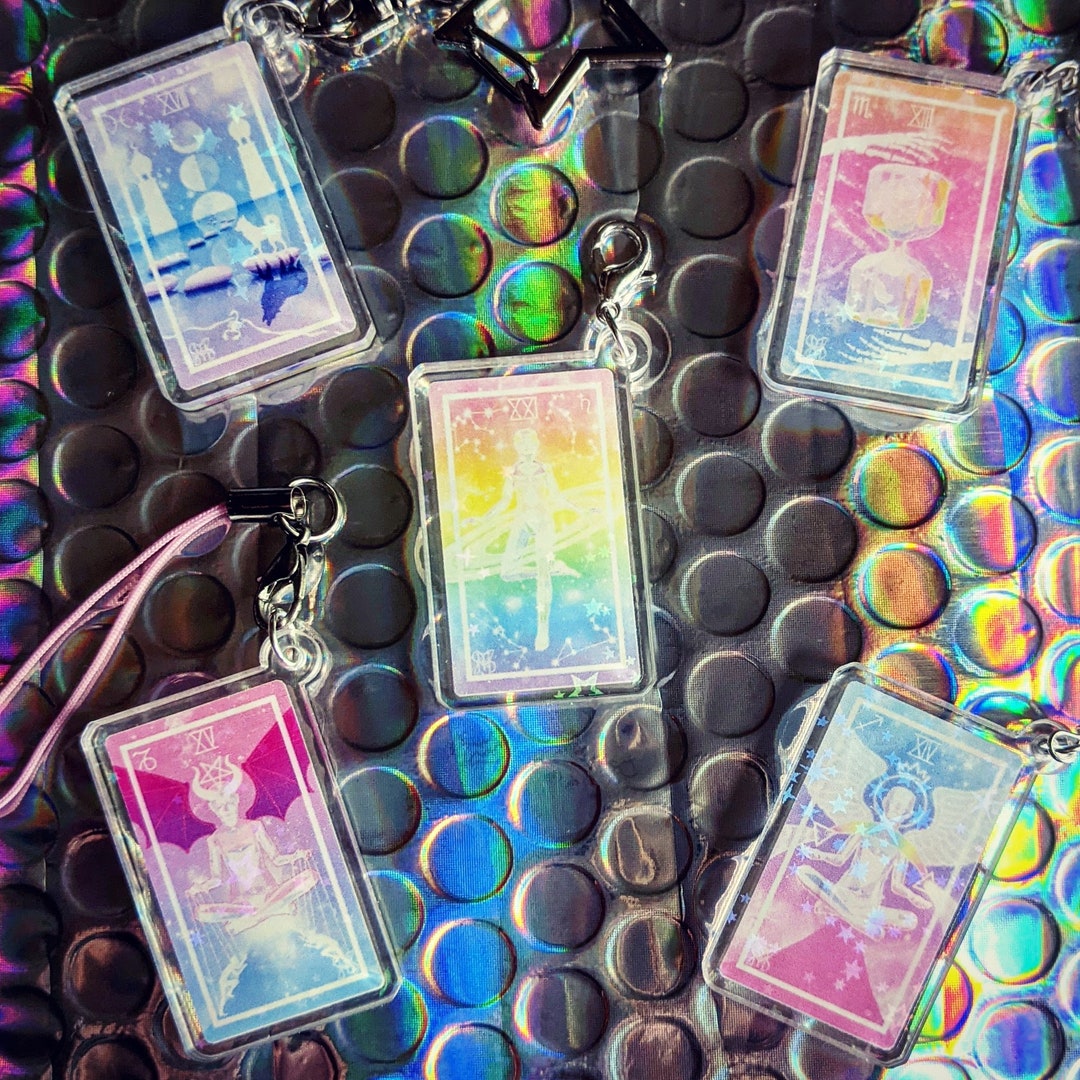 The Prism Tarot Holographic Card Charms - Etsy