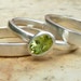 Peridot Sterling Silver Stacking Ring Set - Etsy