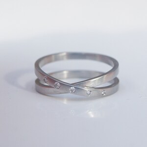 Platinum and Diamond Infinity Ring - Etsy