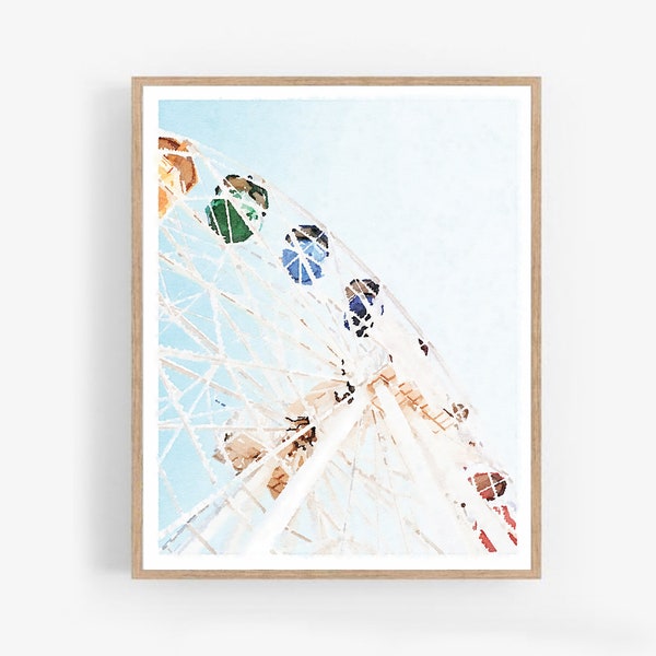 Ferris Wheel Print - Etsy