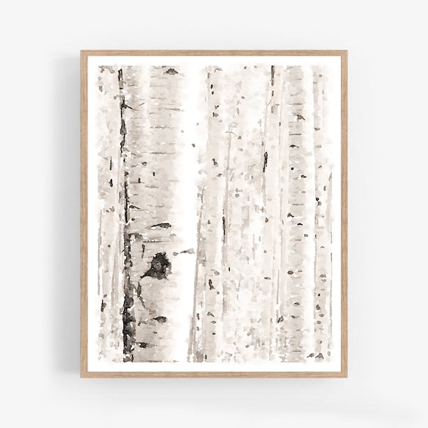 Abstract Birch Trees - Etsy