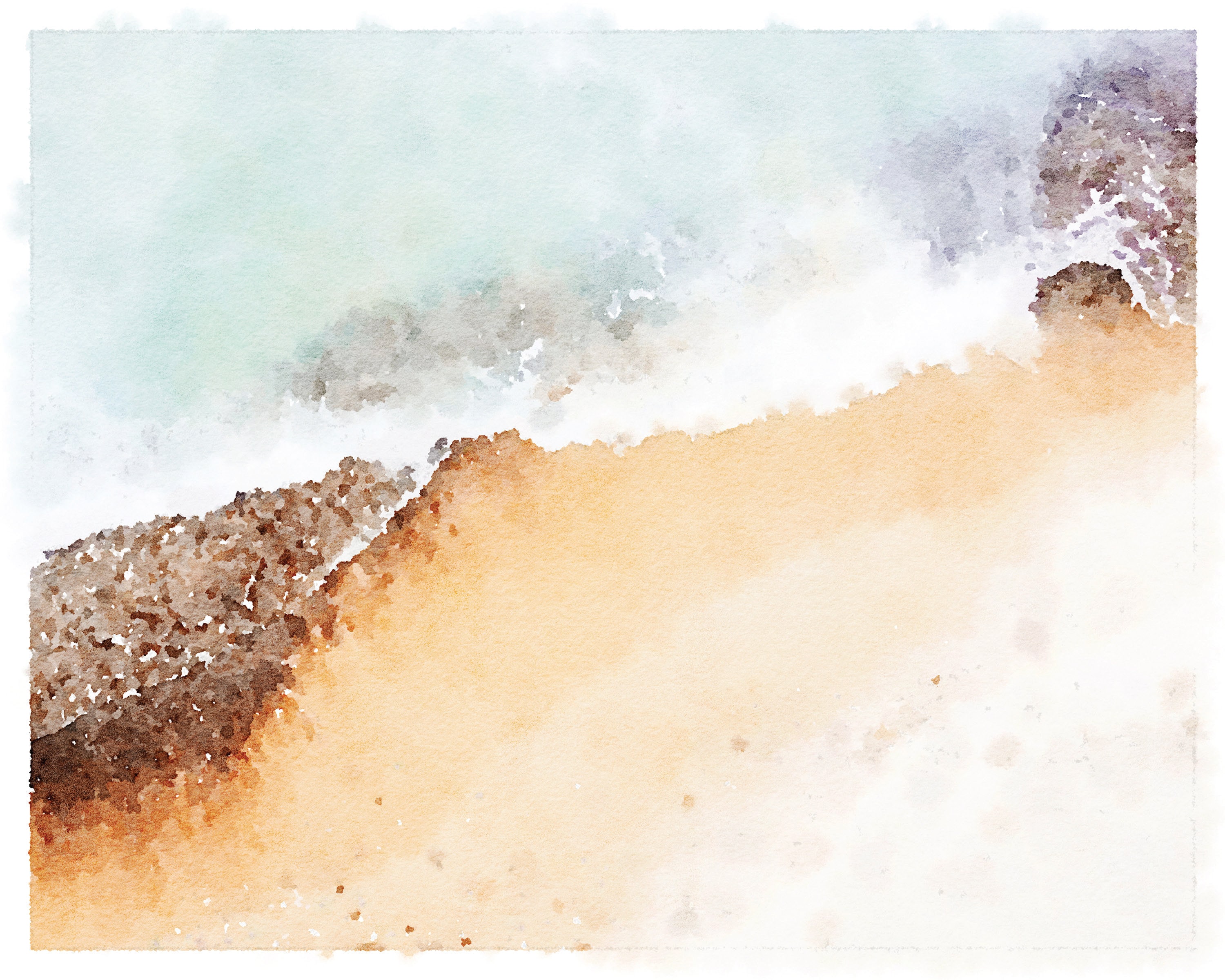 Abstract Ocean Landscape Painting