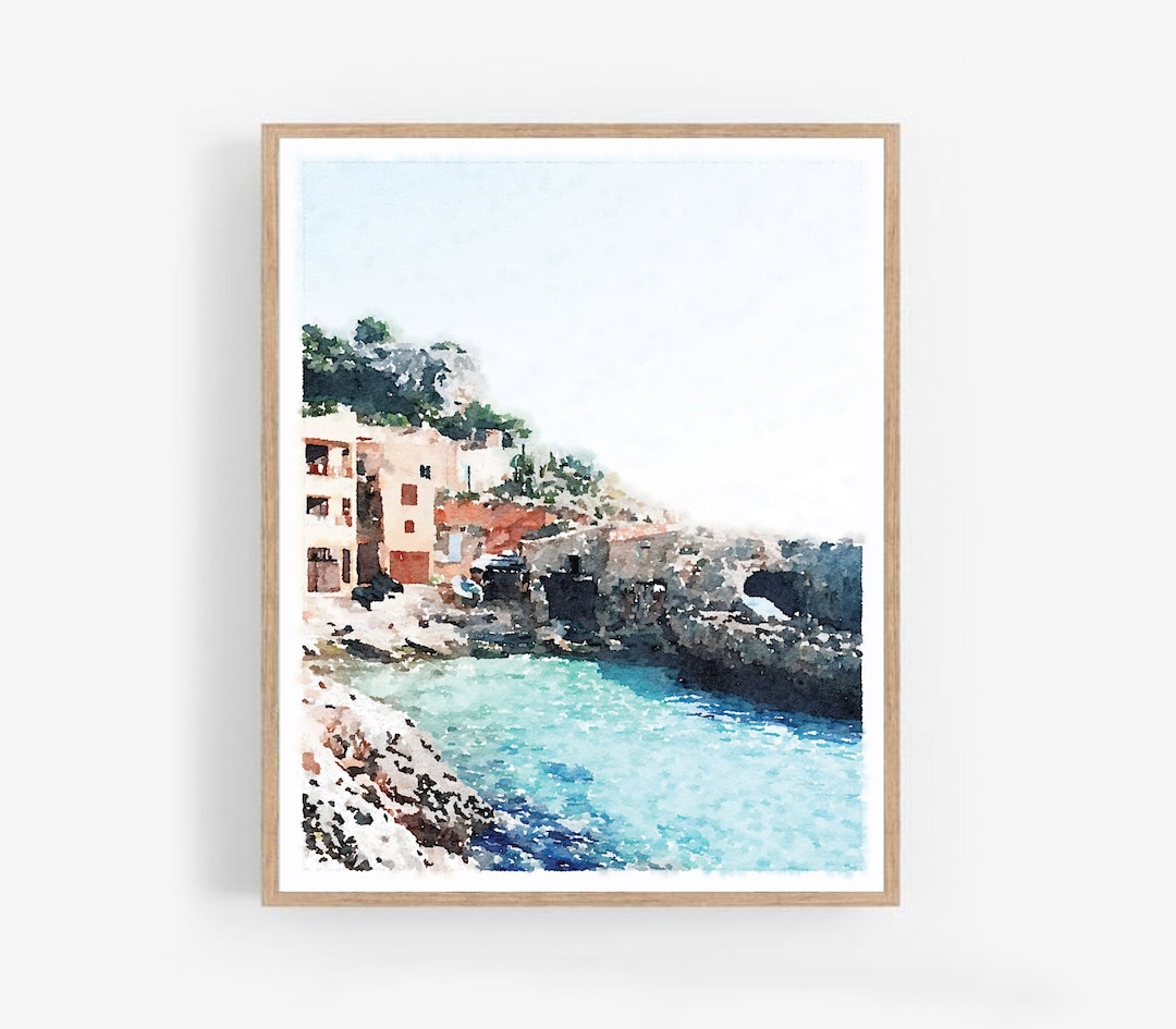 Mallorca Spain Print Watercolor Painting Digital Printable Majorca ...