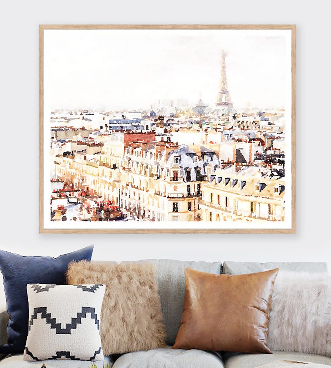 Paris Print, France Wall Art Digital Printable, Neutral Photography ...