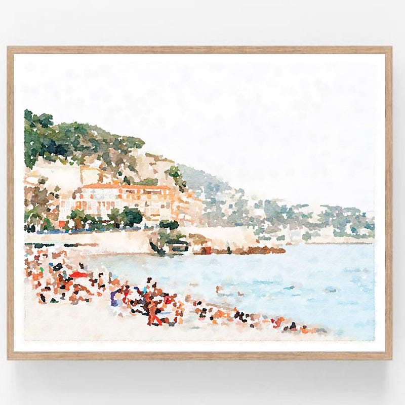 French Riviera Print - Etsy