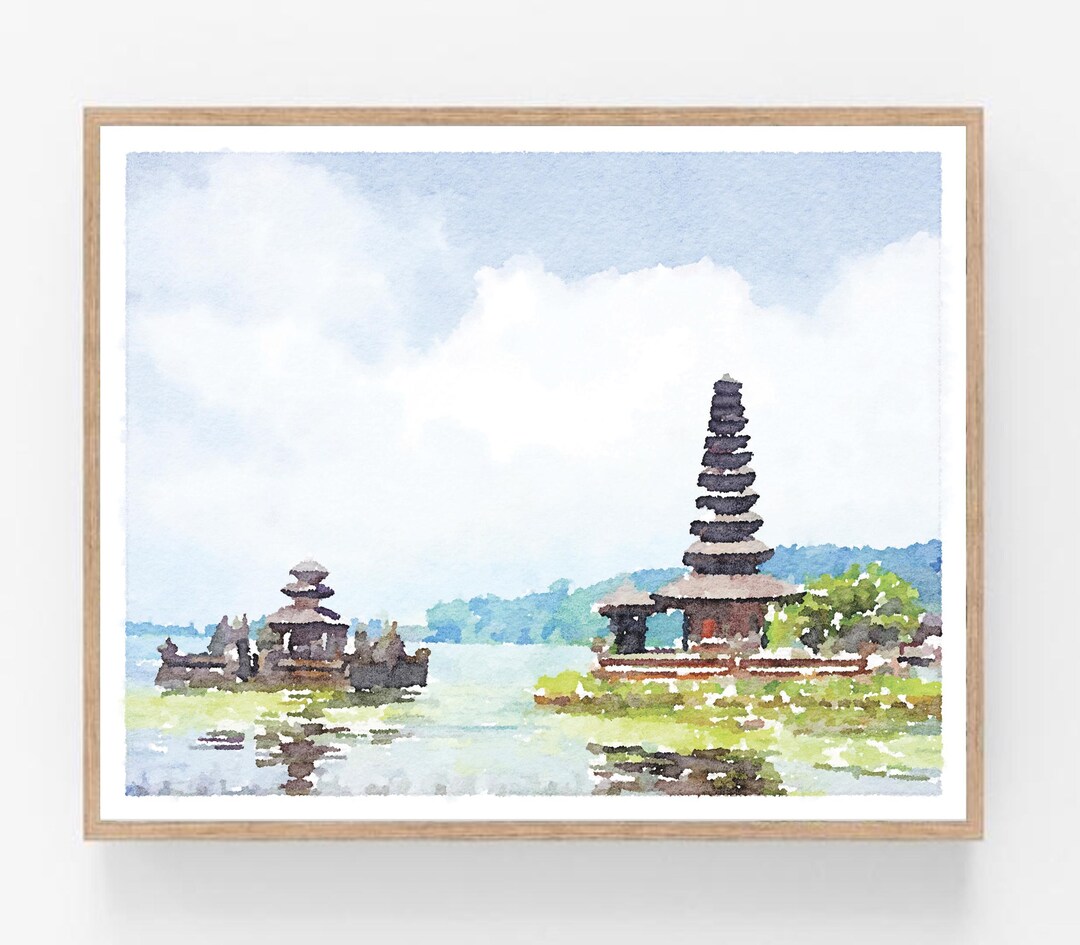 Bali Print Indonesia Wall Art, Digital Download Tropical Decor Temple ...