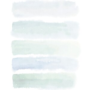 Abstract Print Set of 2, Watercolor Wash Lines Printable Digital ...