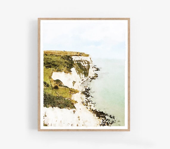 White Cliffs of Dover England Coastal Wall Art Digital - Etsy