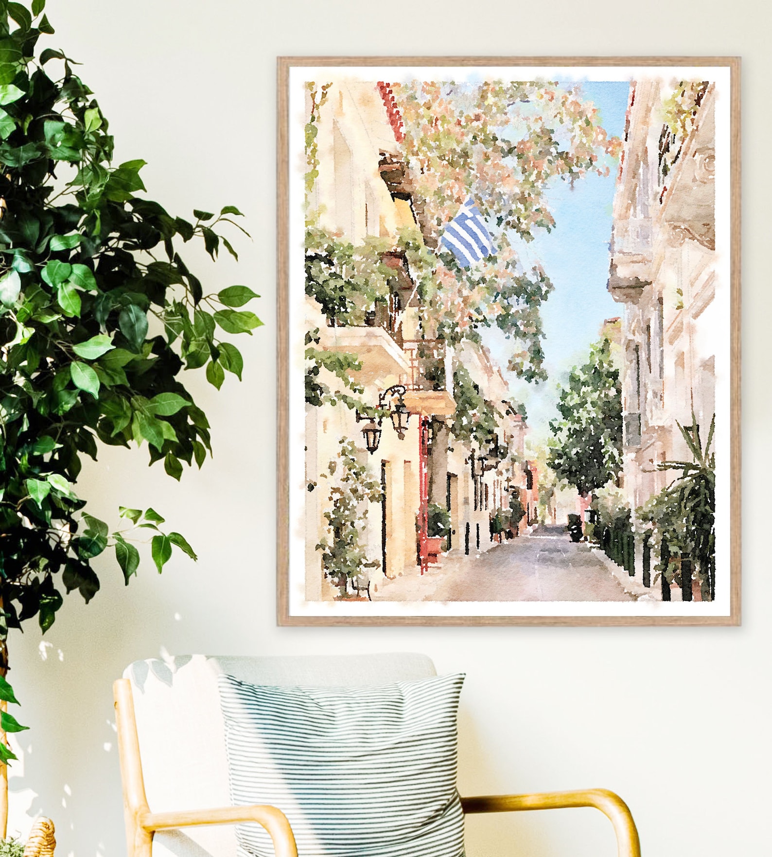 Athens Greece Print Digital Download Printable Wall Art, Street Scene ...
