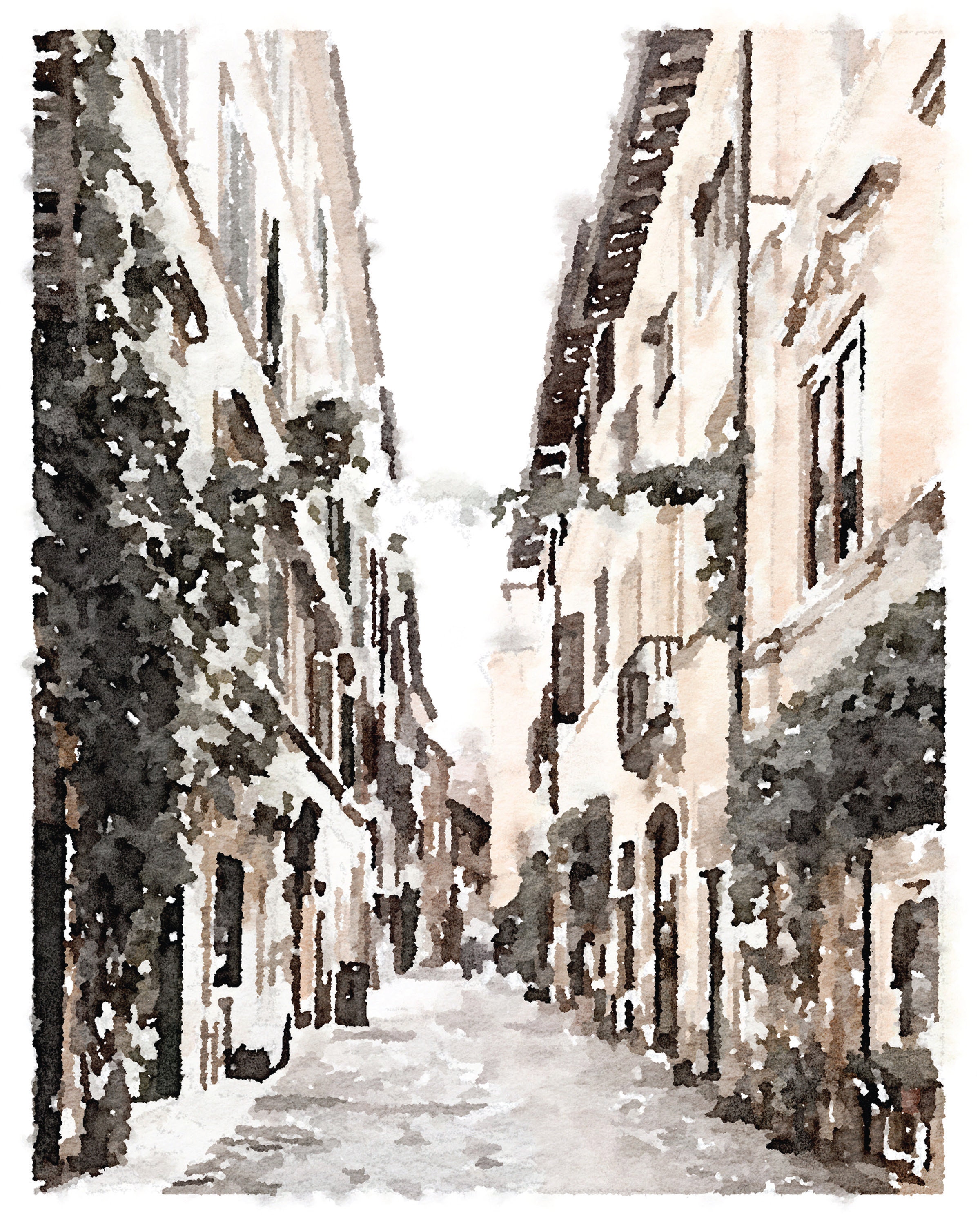 Rome Italy Street Scenes Set of 3 Watercolor Wall Art, Digital Download ...