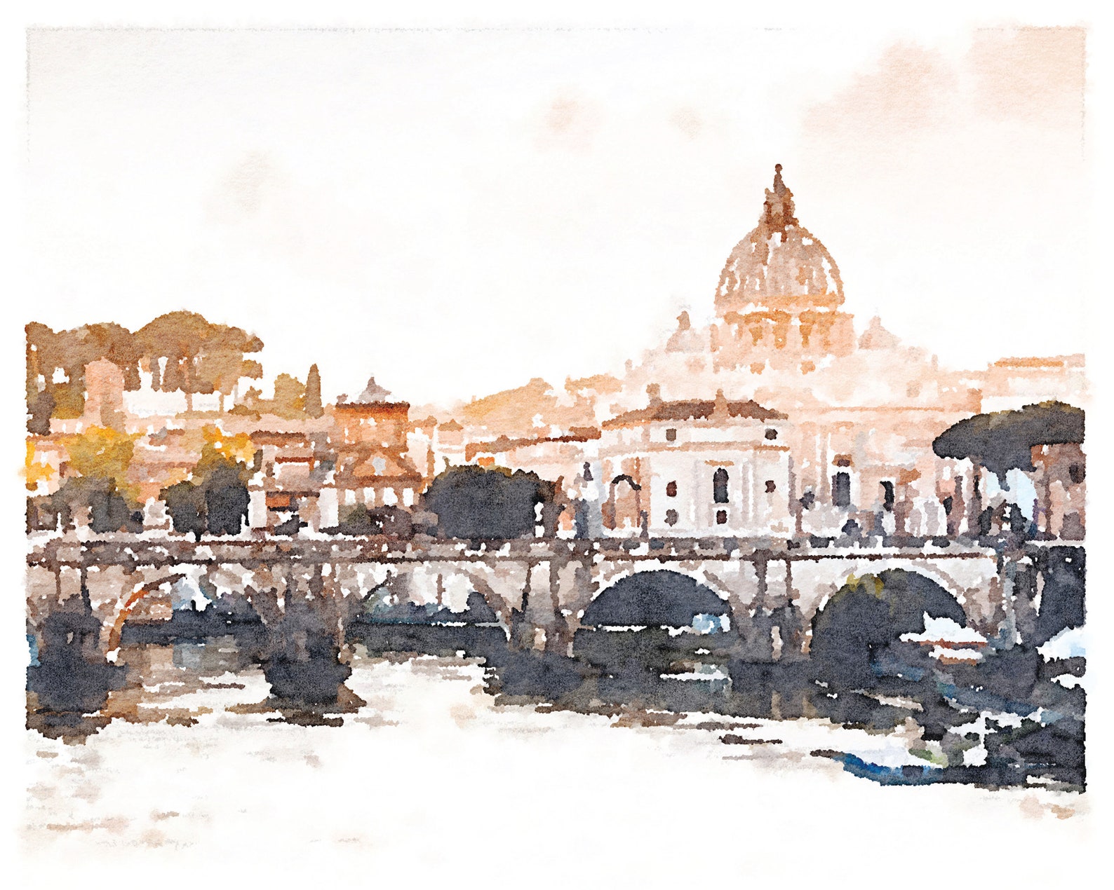 Rome Italy Print Set of 4 Digital Printable Neutral - Etsy