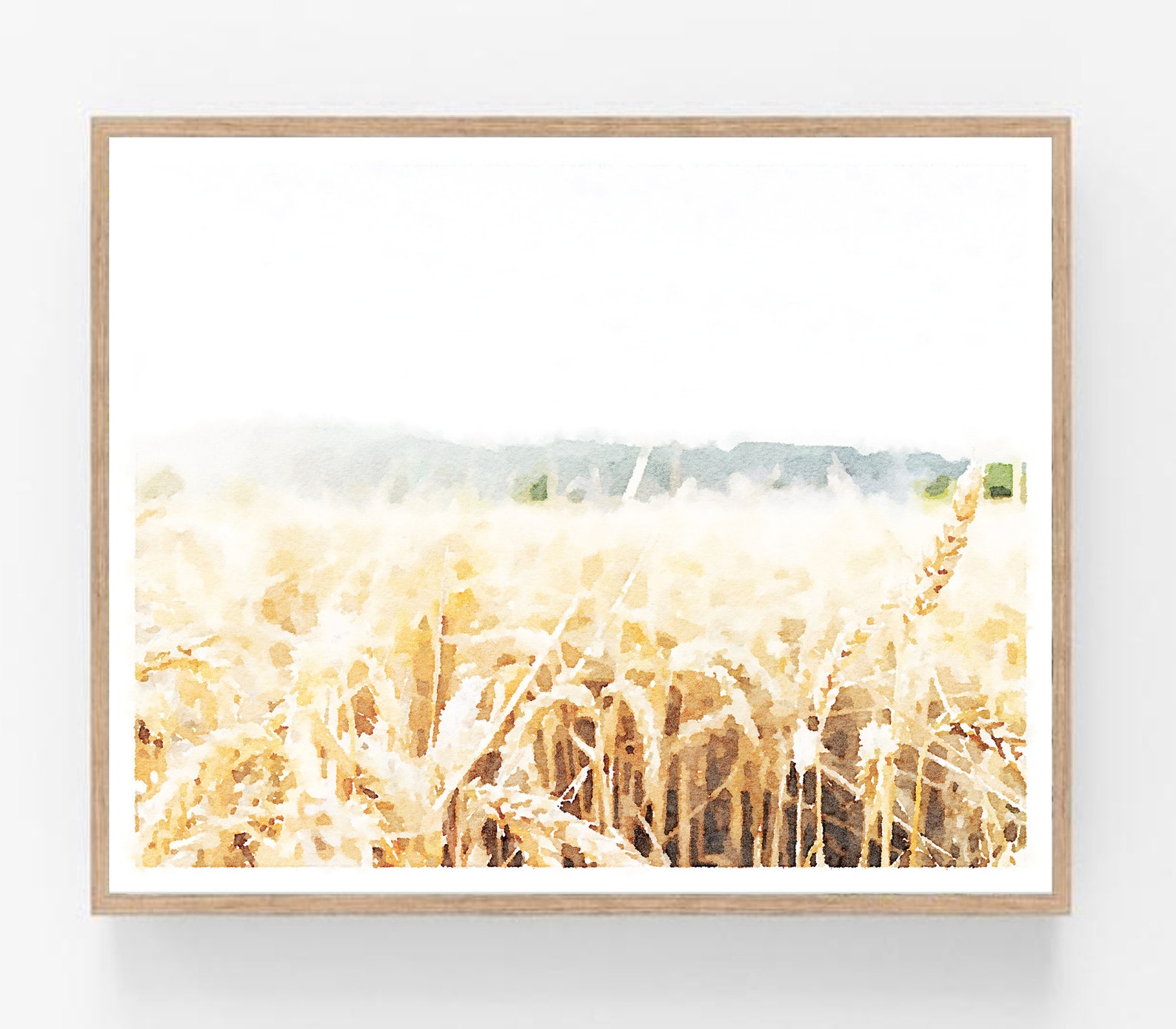 Neutral Wheat Print Digital Download Landscape Wall Art - Etsy