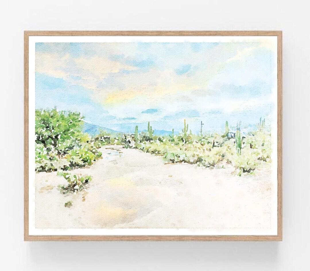 Tucson Arizona Desert Landscape Printable Wall Art Download, Sabino ...