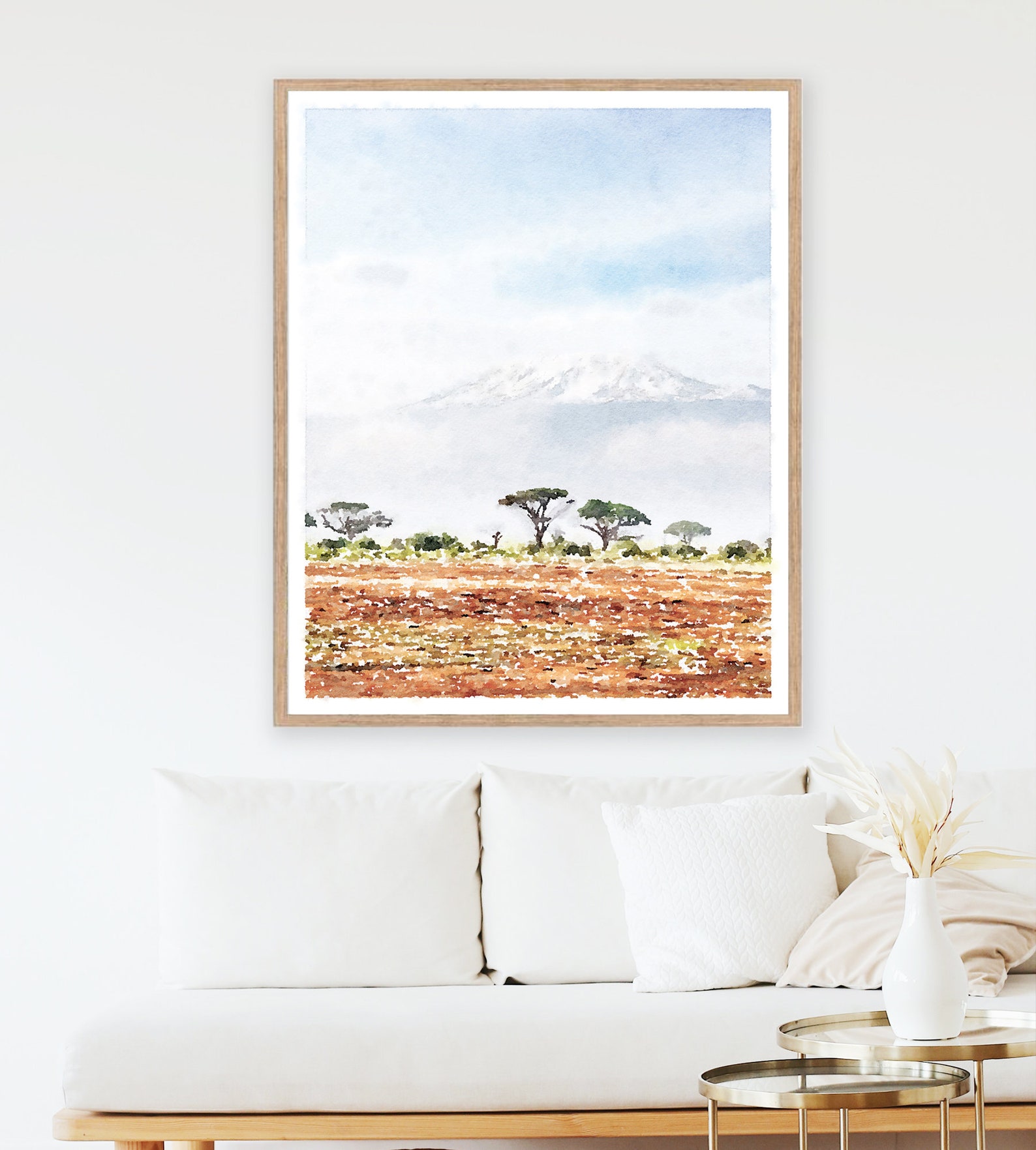 Mount Kilimanjaro Kenya Landscape Printable Wall Art Download ...