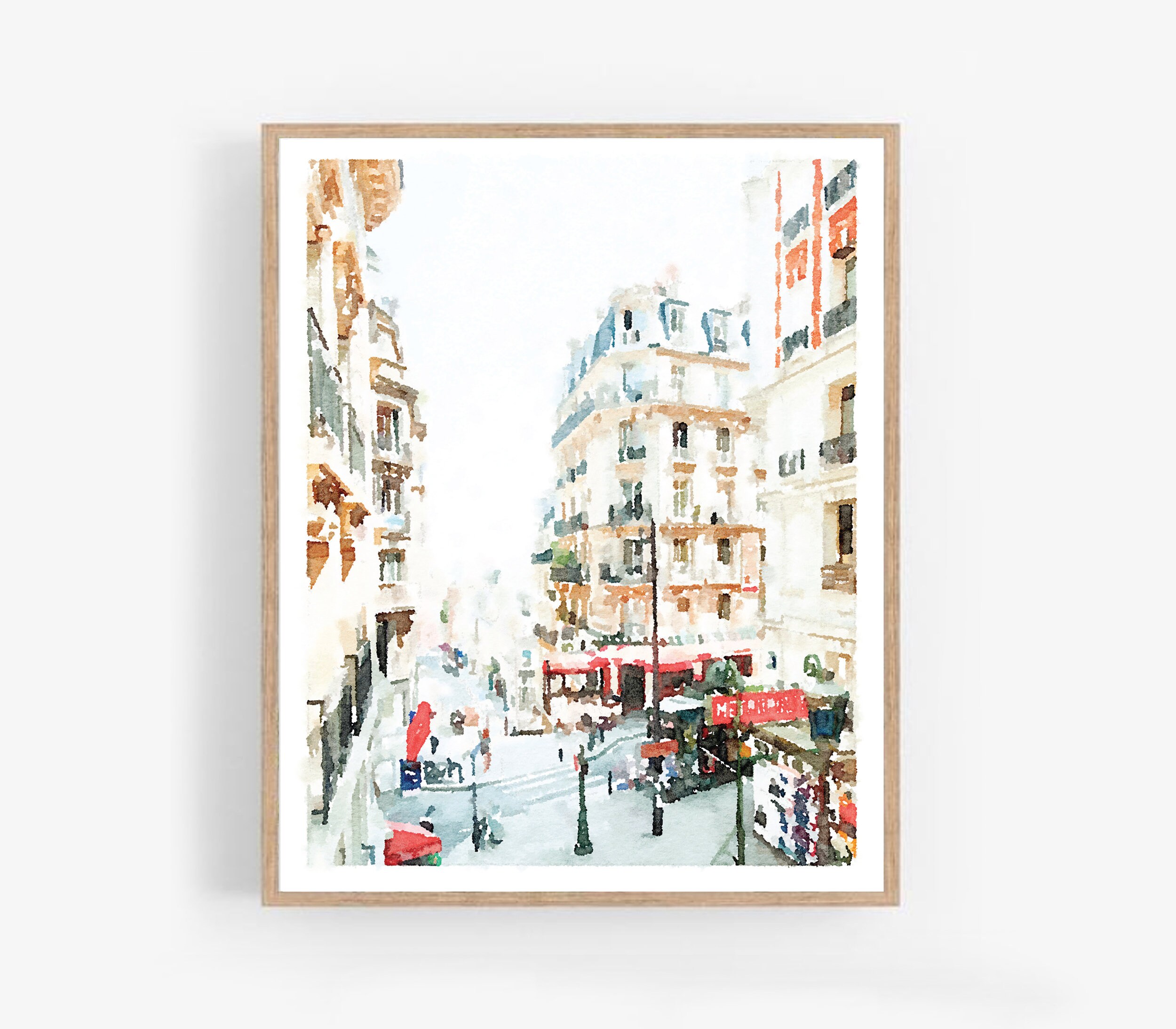 Paris Prints, France Buildings Architecture Set of 3 Watercolor Wall ...