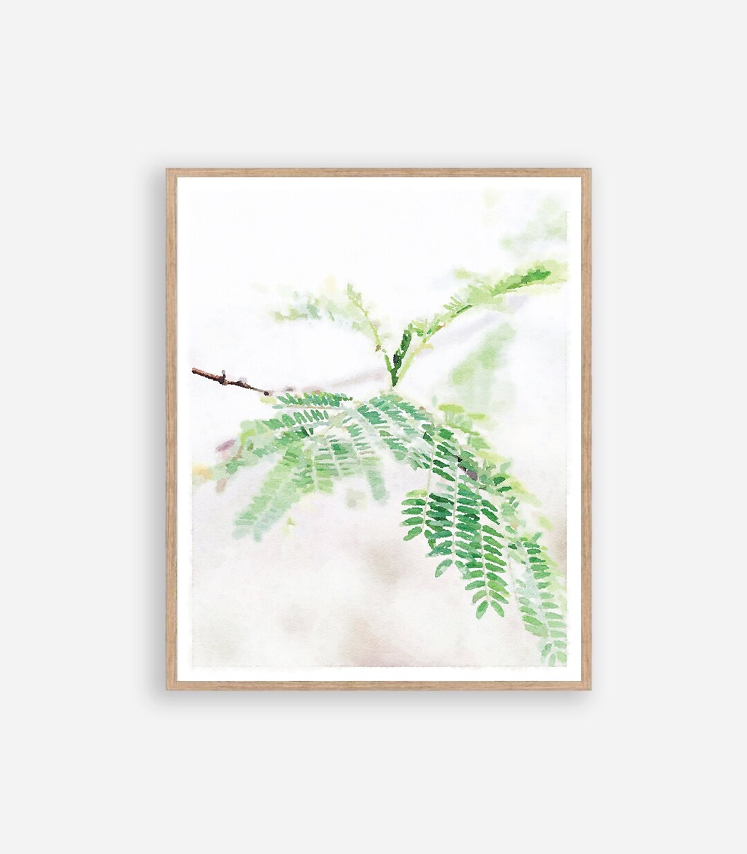 Fern Print Abstract Nature Art Watercolor Painting Digital Printable ...