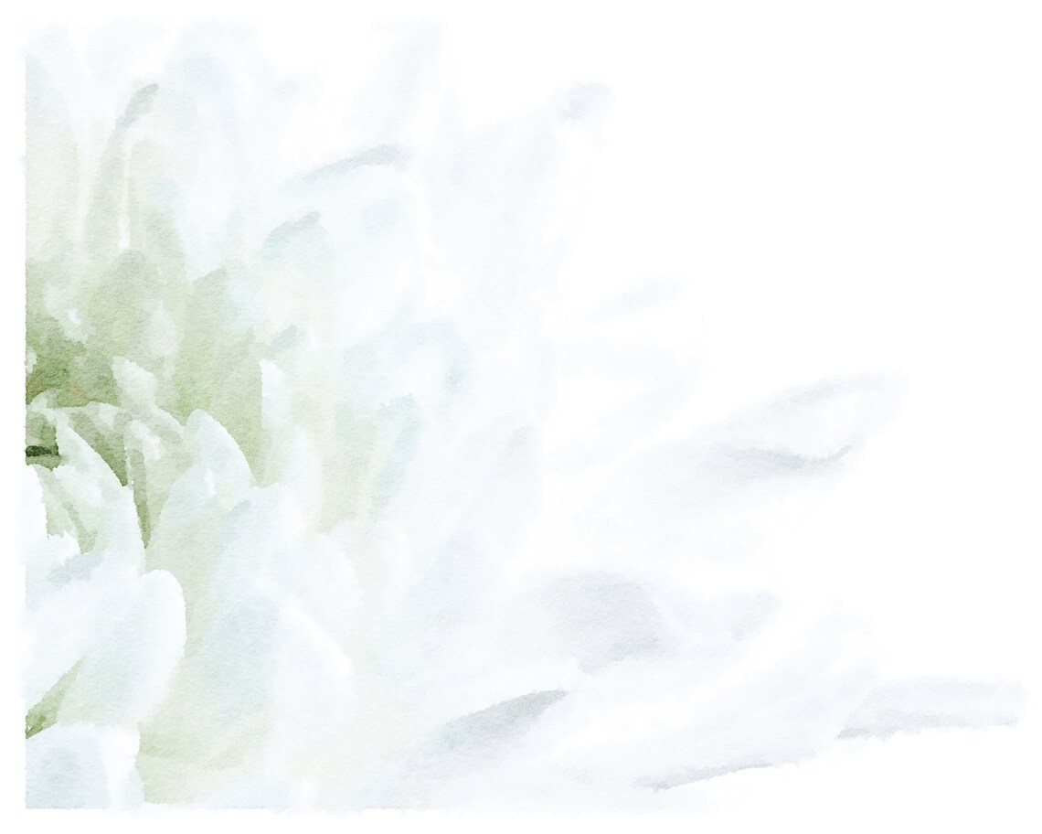 Abstract White Flower Watercolor Print Digital Download, Floral Decor ...