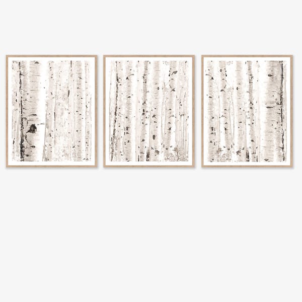 Birch Tree Paintings - Etsy