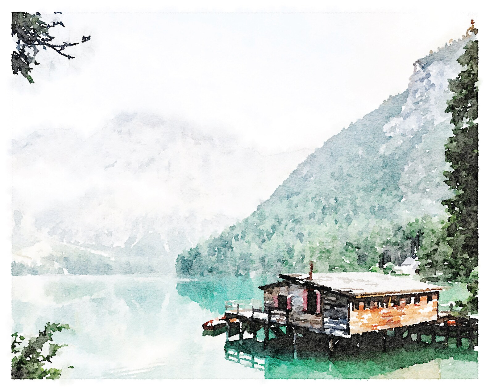 Landscape Painting Dolomites Italy Wall Art Digital Printable - Etsy