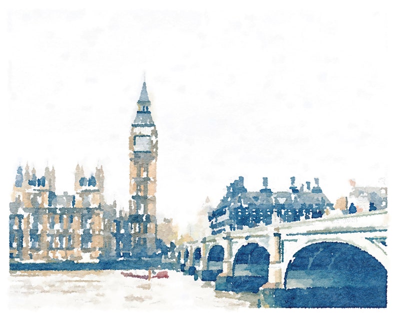 London England Watercolor Wall Art Digital Download United Kingdom ...