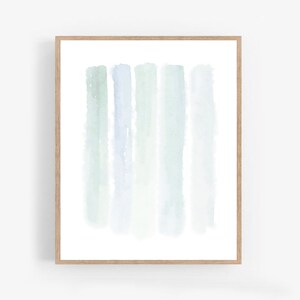 Abstract Print Set of 2, Watercolor Wash Lines Printable Digital ...