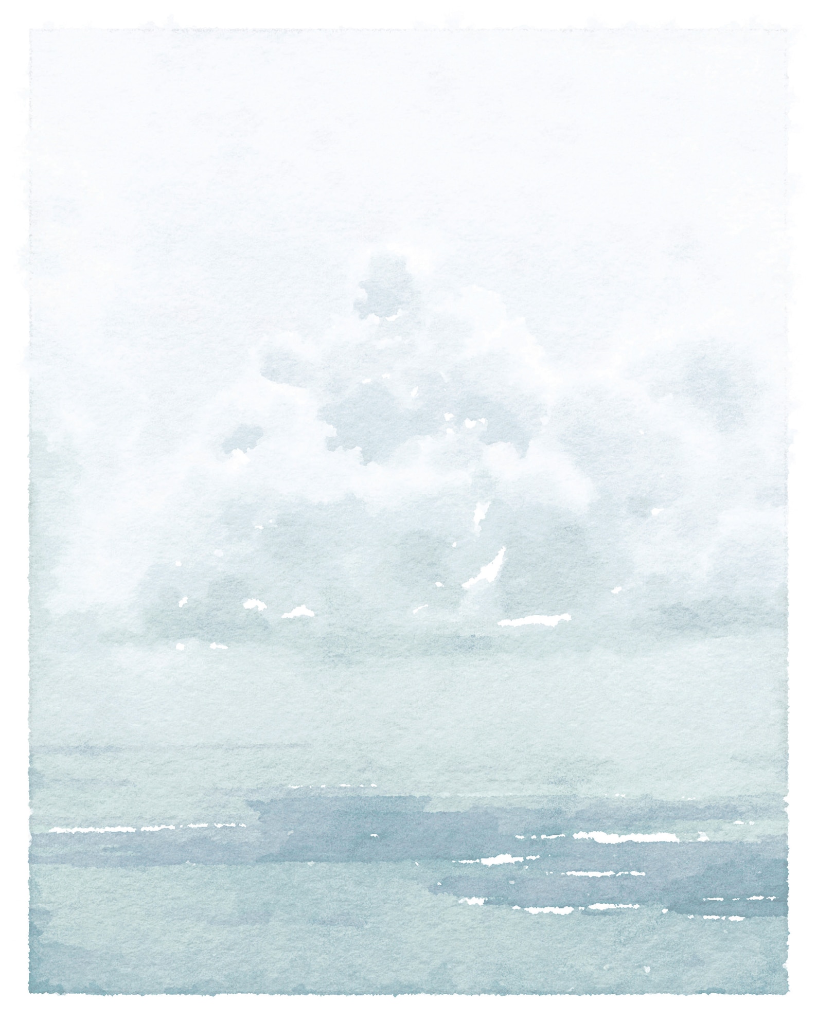 Neutral Cloud Watercolor Wall Art Print Digital Printable - Etsy