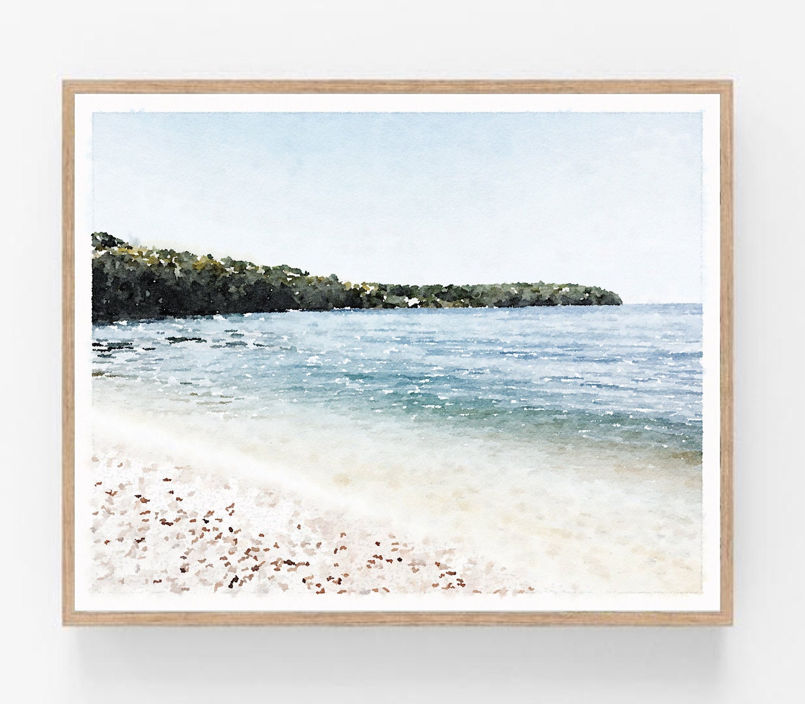 Lake Michigan Art Watercolor Print Digital Download Great - Etsy