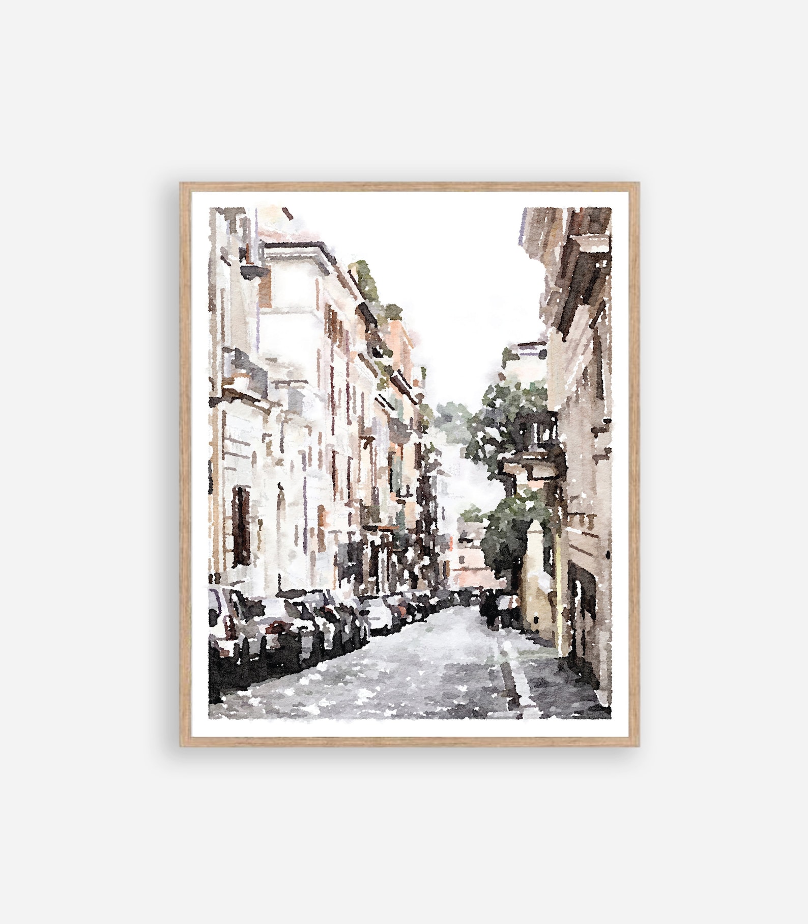 Rome Italy Street Scenes Set of 3 Watercolor Wall Art, Digital Download ...