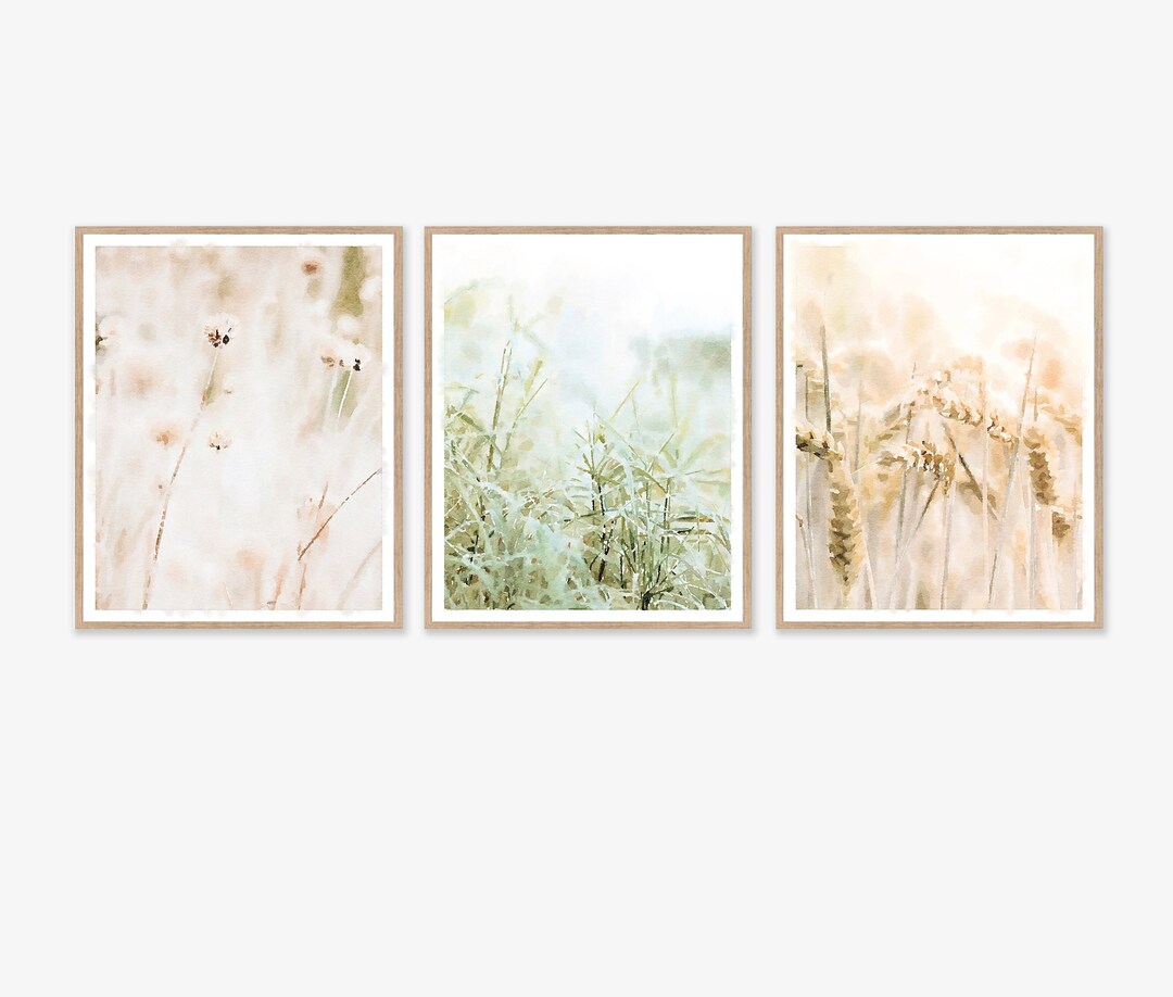 Set of 3 Modern Farmhouse Plants Gallery Wall Art Digital Printable ...