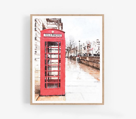London England Phone Booth Digital Printable Download | Etsy