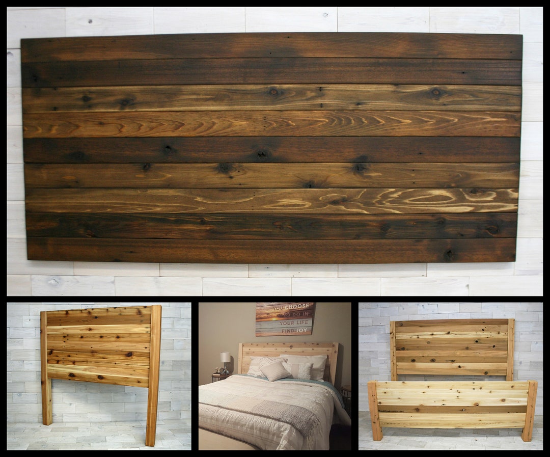 Reclaimed Cedar Wood Hanging Headboard or Headboard With Posts | All ...