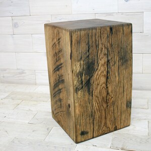 Antique Oak End Table Block - Etsy