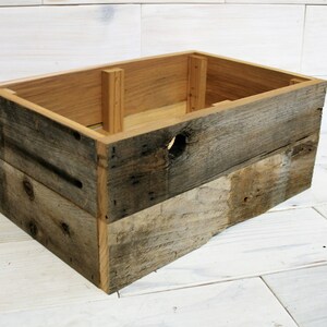Barn Wood Storage Box | Choose Your Size - Etsy