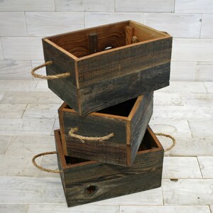 Barn Wood Storage Box | Choose Your Size - Etsy