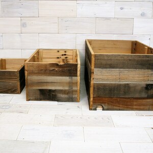 Barn Wood Storage Box | Choose Your Size - Etsy