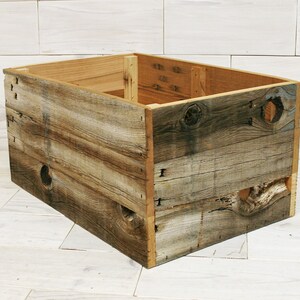 Barn Wood Storage Box | Choose Your Size - Etsy