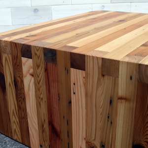 Reclaimed Cedar Wood Coffee Table / Side Table Box Joint Design - Etsy