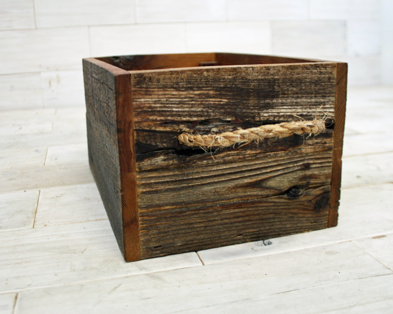 Barn Wood Storage Box choose your size | Etsy