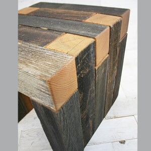 Reclaimed Barn Wood Chair or Side Table | Box Joint Design - Etsy