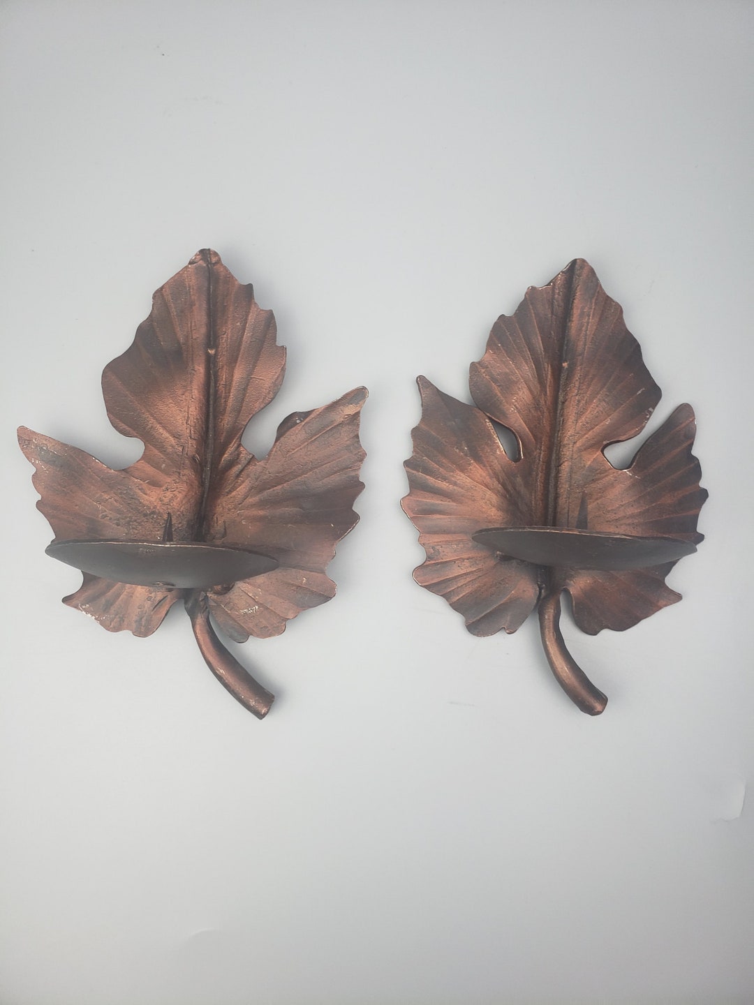 Forged Steel Leaf Sconces - Etsy