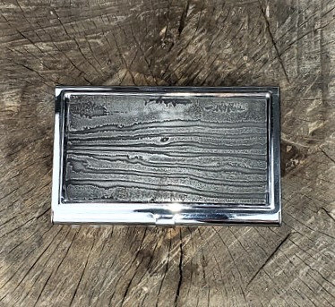 Random Pattern Damascus Business Card ID Case 22 - Etsy