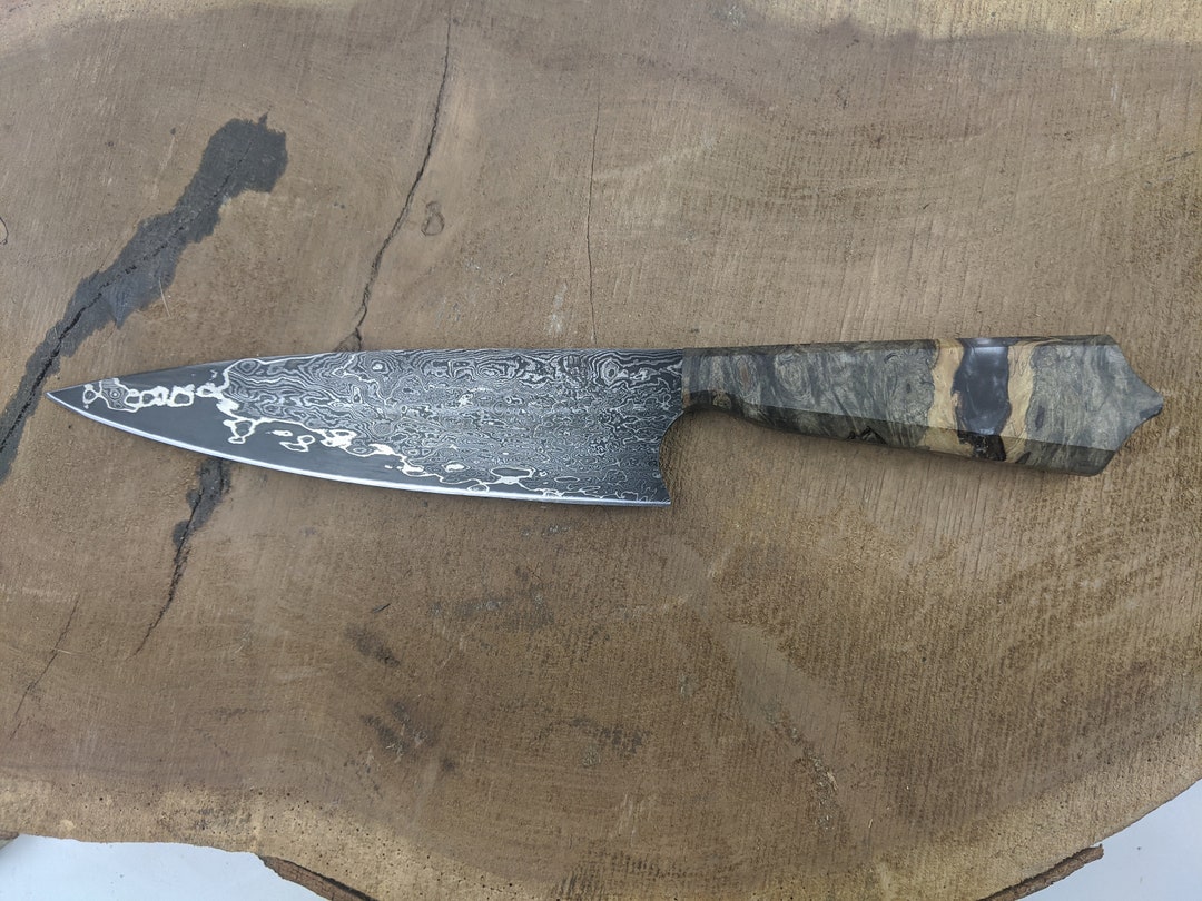 San Mai Damascus Chef Knife - Etsy