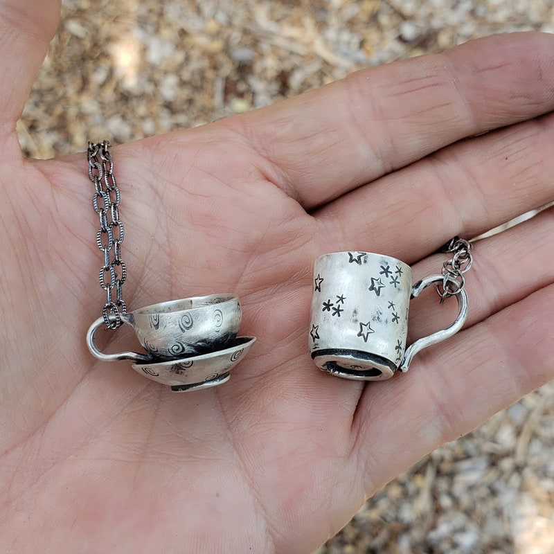 Tea Cup Necklace - Etsy